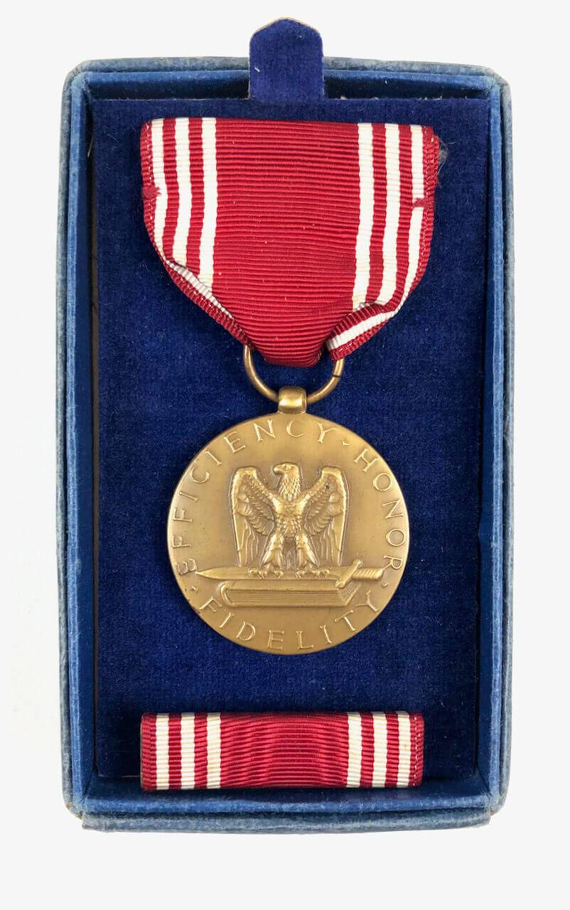 Battlefront Collectibles WW2 U S Named Good Conduct Medal Ribbon Bar In Box SOLD